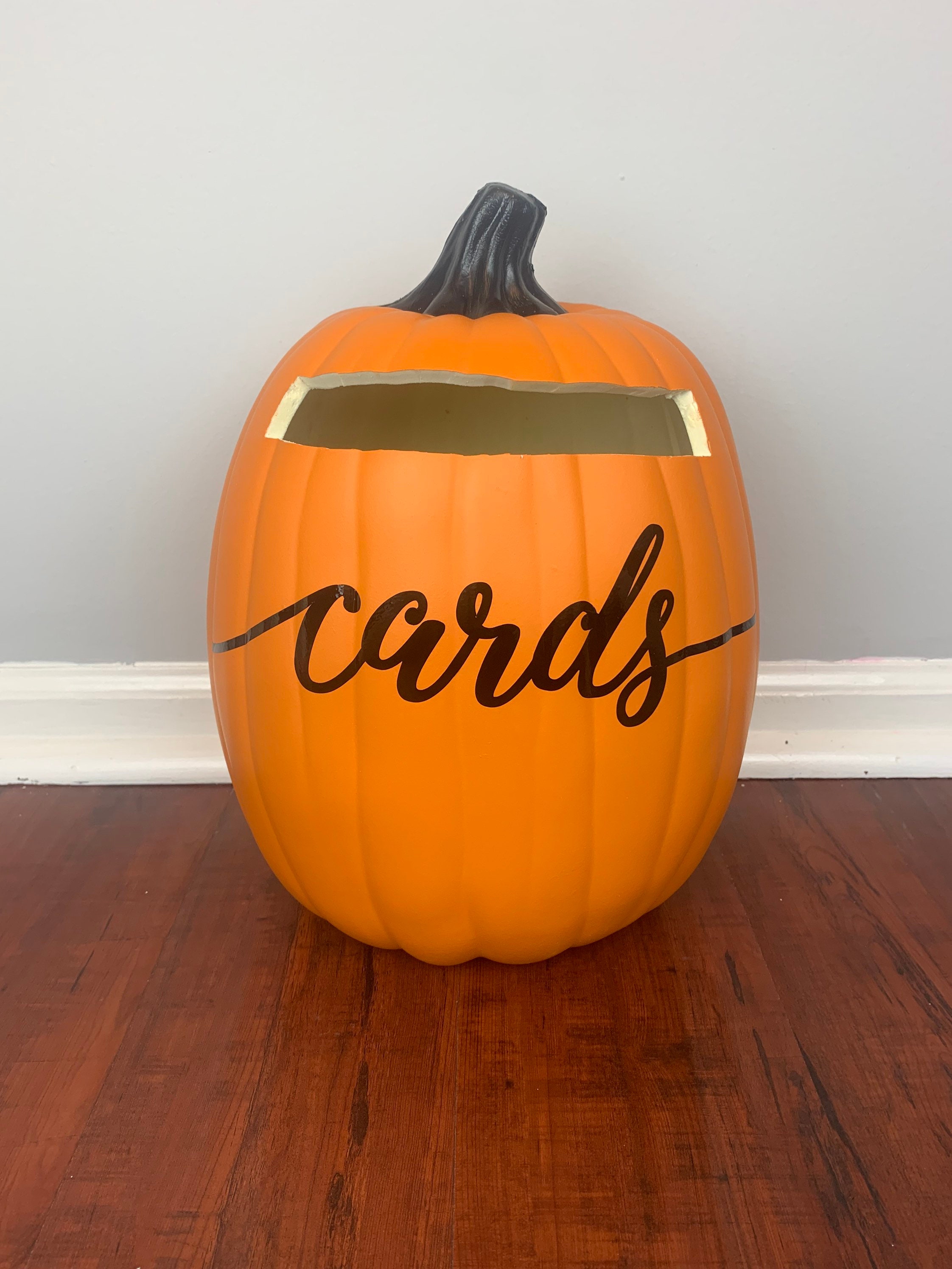 Orange Fall Wedding Card Box, Pumpkin Wedding Card Box, Fall Pumpkin ...