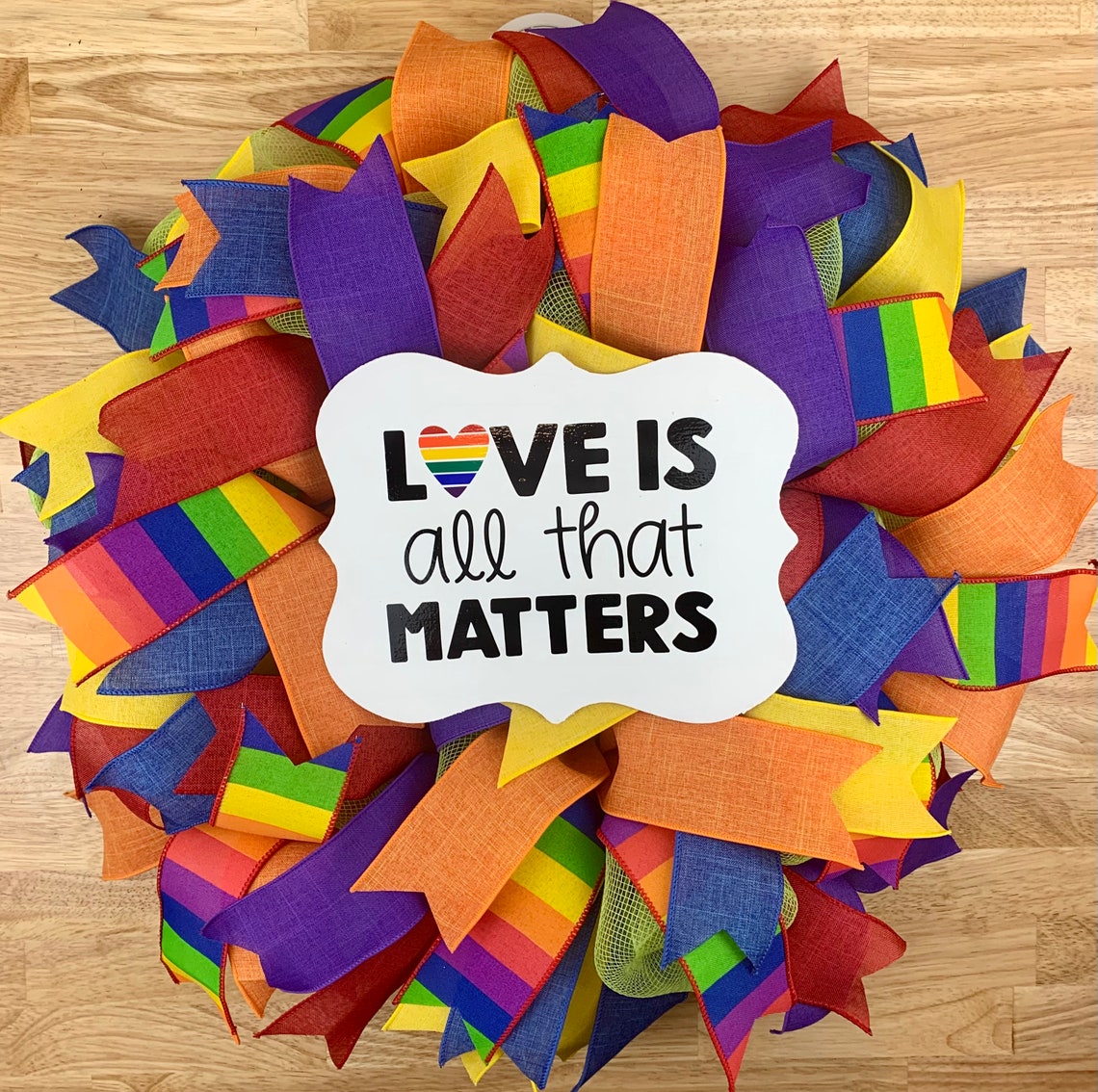 Rainbow Wreath Pride Month Decor LGBTQ Gay Pride Wreath | Etsy