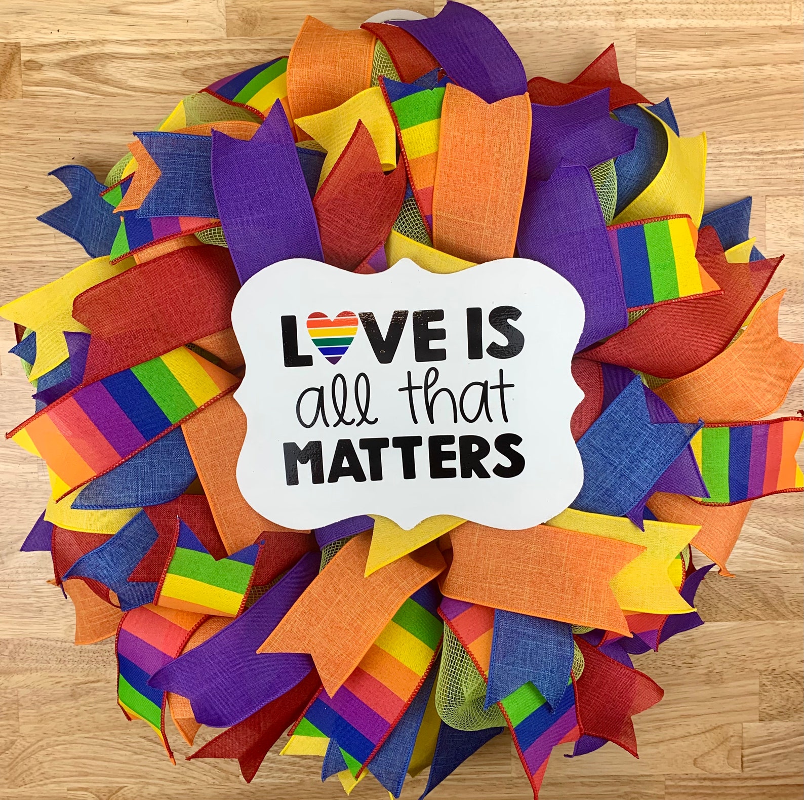 Rainbow Wreath Pride Month Decor LGBTQ Gay Pride Wreath | Etsy