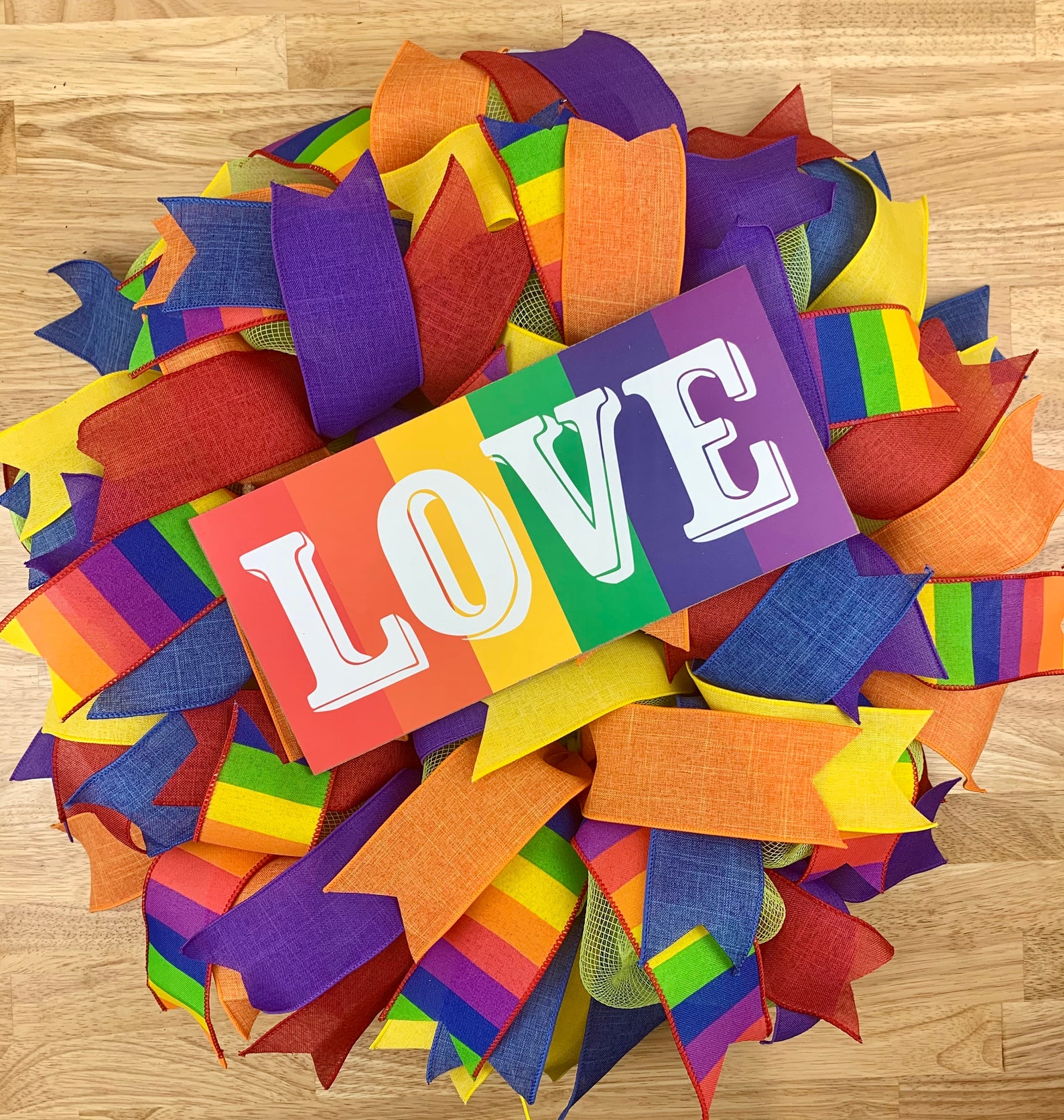 Rainbow Pride Wreath Pride Month Decor LGBTQ Gay Pride - Etsy