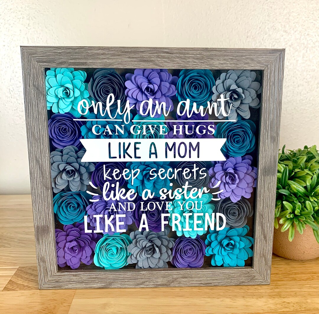 Aunt Mother's Day Gift, Gift for Aunt, Mothers Day Shadow Box, Paper ...