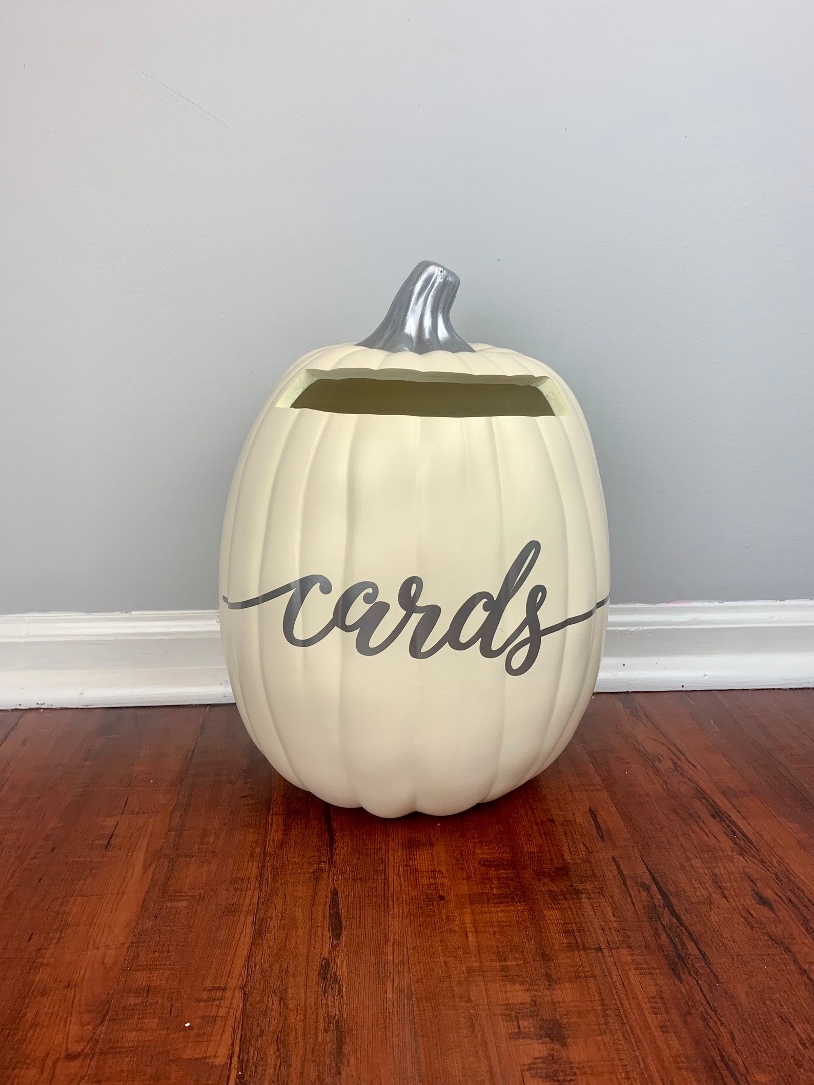 Silver Wedding Card Box, Pumpkin Wedding Card Box, Fall Pumpkin Wedding ...