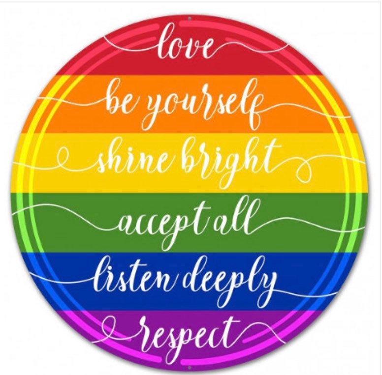 LGBTQ Rainbow Metal Sign LOVE Sign Gay Pride Sign Pride - Etsy