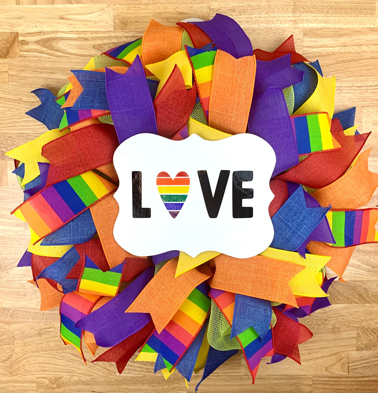 Rainbow Wreath Pride Month Decor LGBTQ Gay Pride Wreath | Etsy