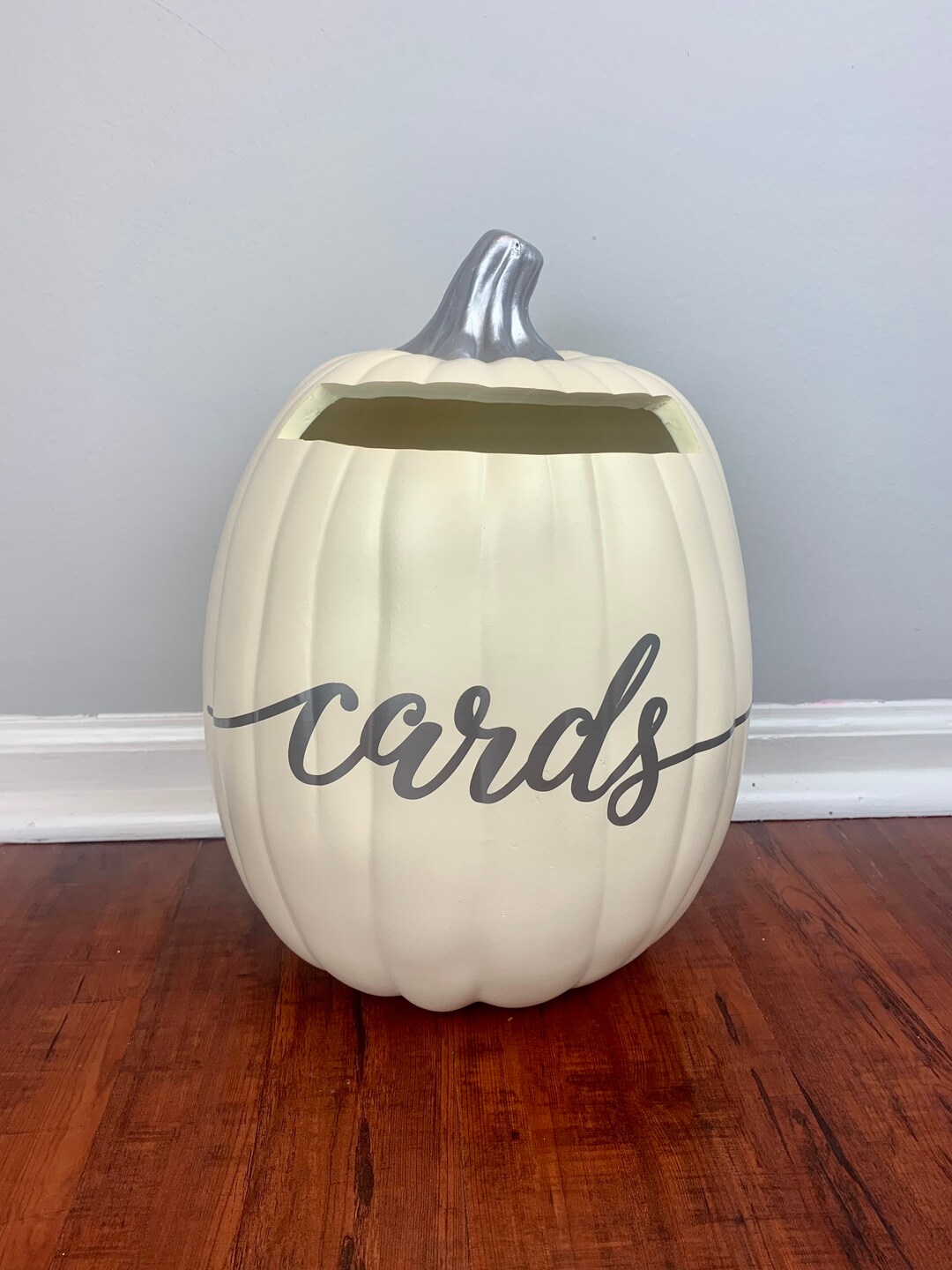 Silver Wedding Card Box, Pumpkin Wedding Card Box, Fall Pumpkin Wedding ...