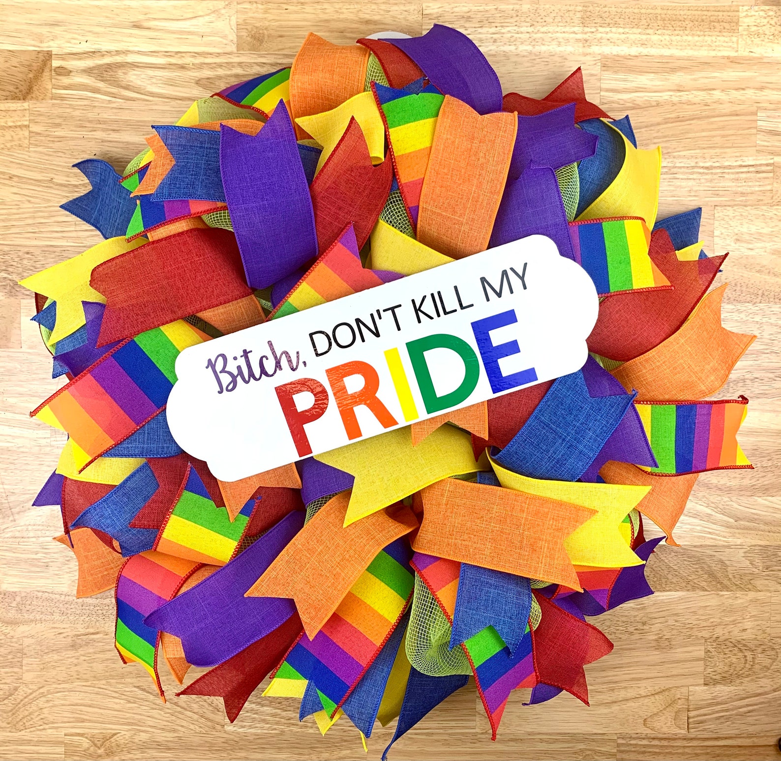Rainbow Wreath Pride Month Decor LGBTQ Gay Pride Wreath - Etsy