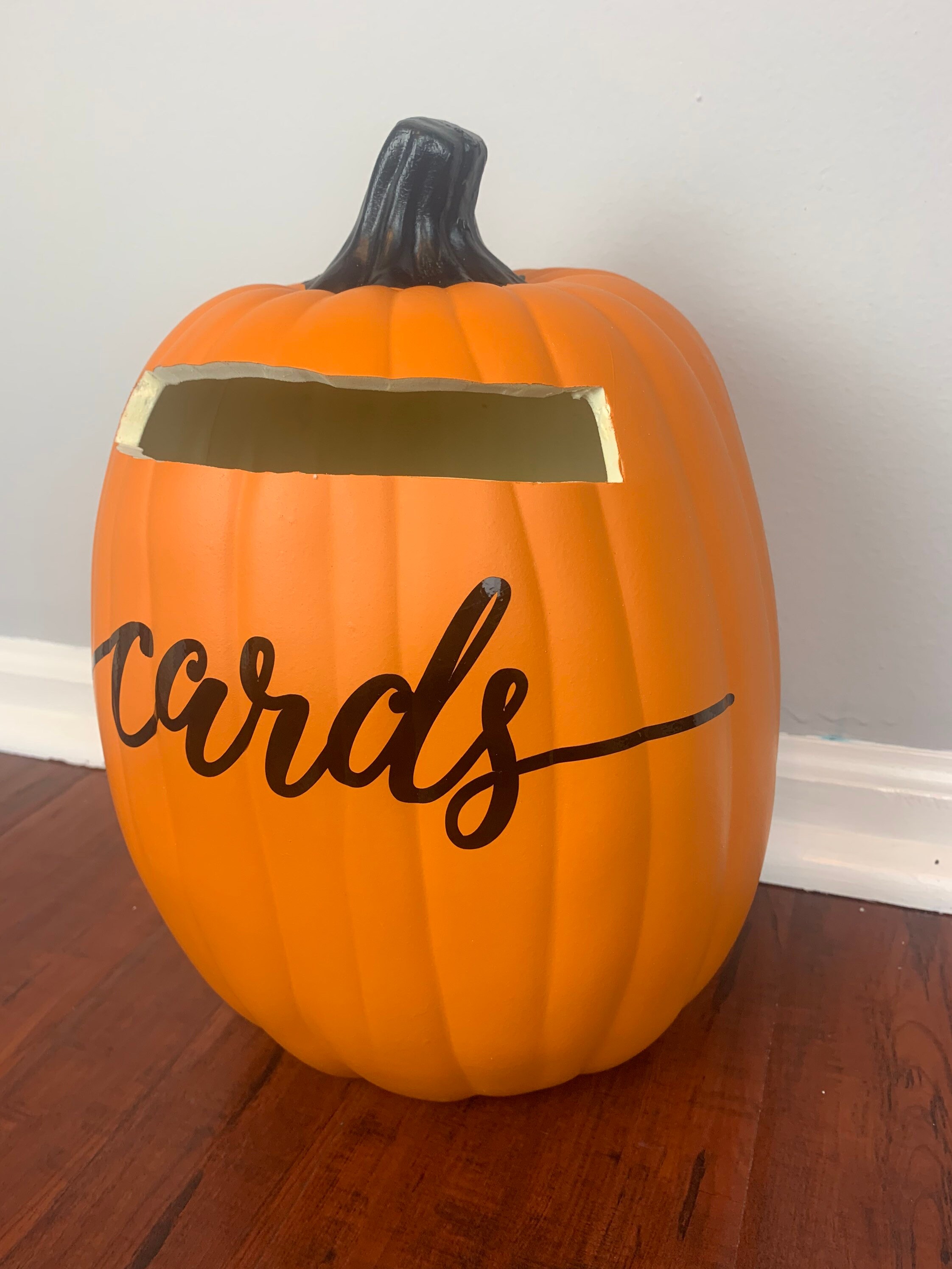 Orange Fall Wedding Card Box, Pumpkin Wedding Card Box, Fall Pumpkin ...