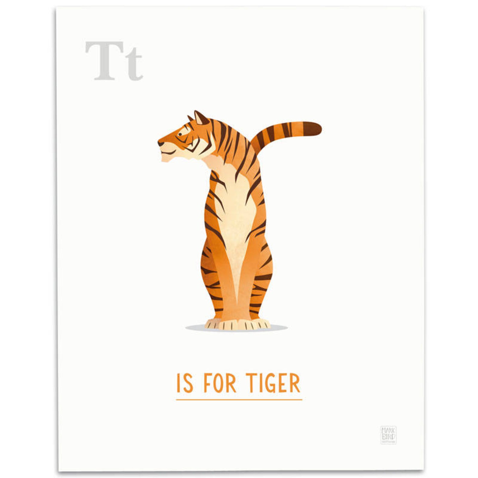 Tiger Print Nursery Animal Print Alphabet Letters Alphabet Print ABC ...