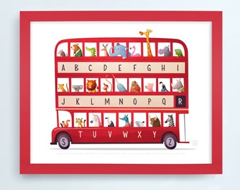 Personalised LONDON BUS Print Nursery Décor London Theme - Etsy