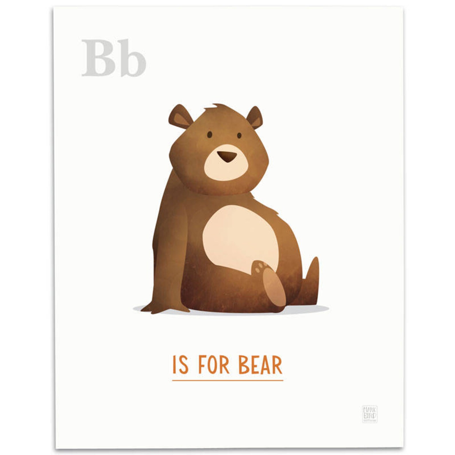 Bear Print Nursery Animal Print Alphabet Letters Alphabet Print ABC ...