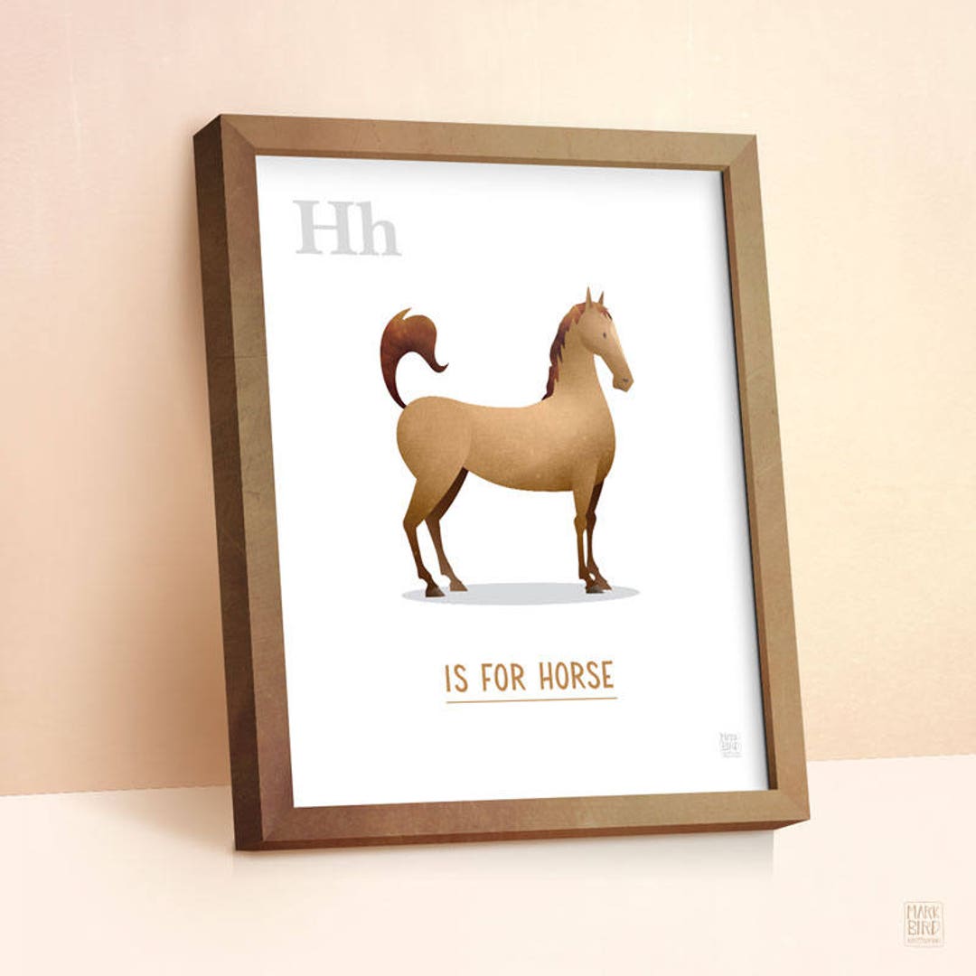 Horse Print Nursery Animal Print Alphabet Letters - Etsy