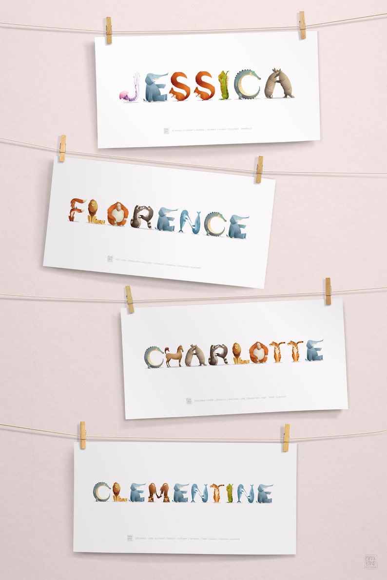 Personalized Name Print Baby Name Nursery Decor Baby - Etsy UK