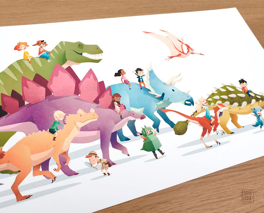 Dinosaur Print Dinosaur Nursery Prints Dinosaur Wall Art | Etsy