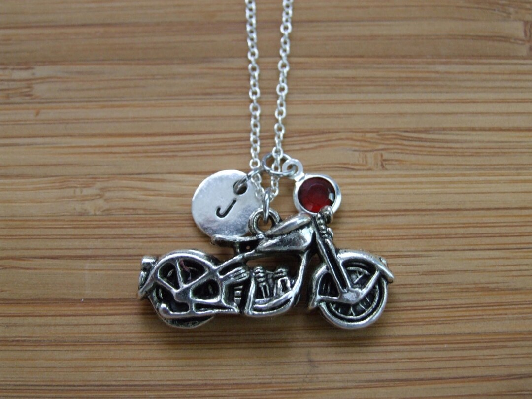 Bike Life, Motorcycle Necklace, Motorcycle Jewelry, Bike Initial ...