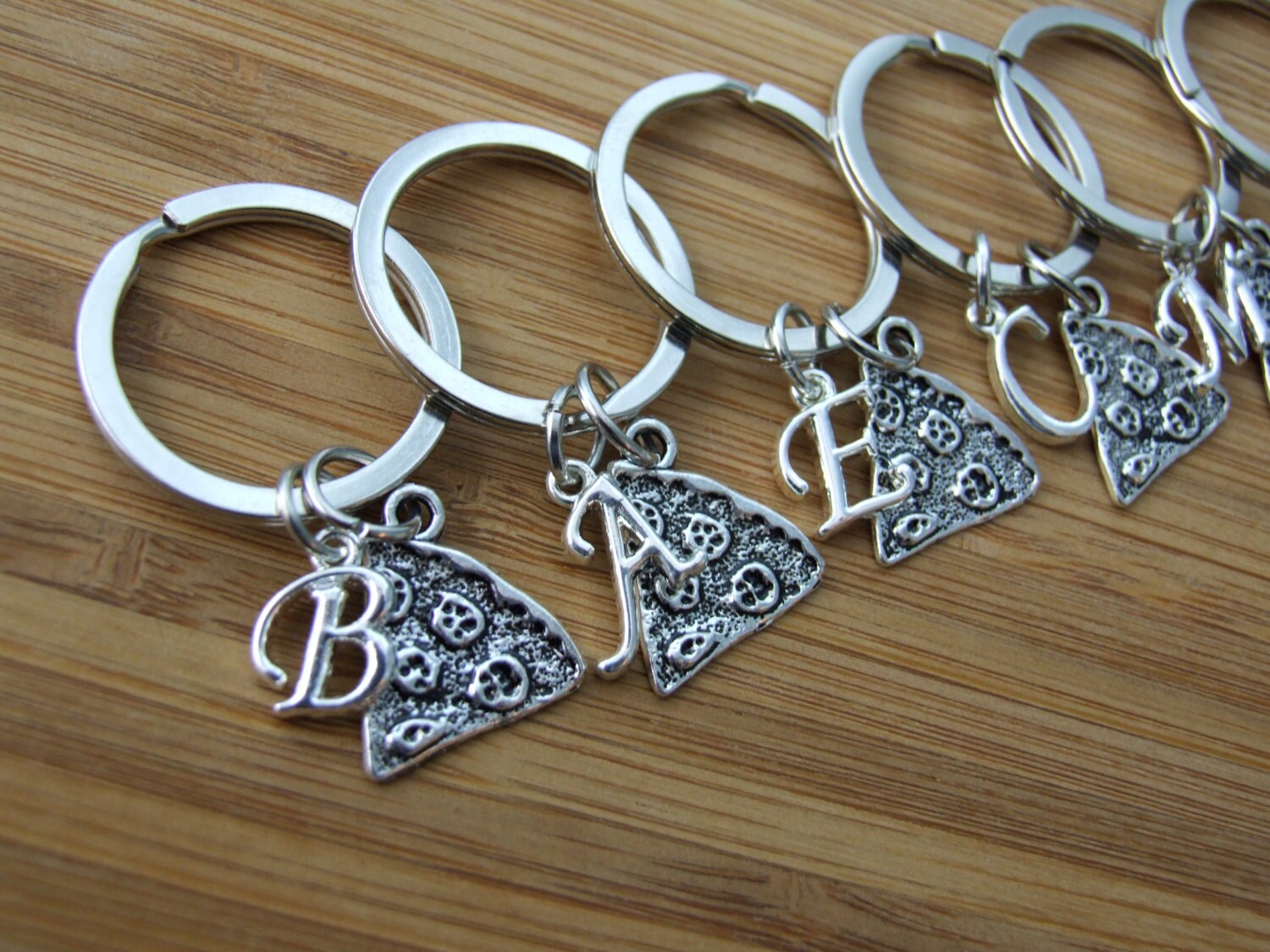 Pizza Slice Keychain, Personalized Friendship Keychain, Birthday Gift ...