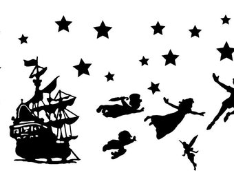 Peter pan silhouette | Etsy