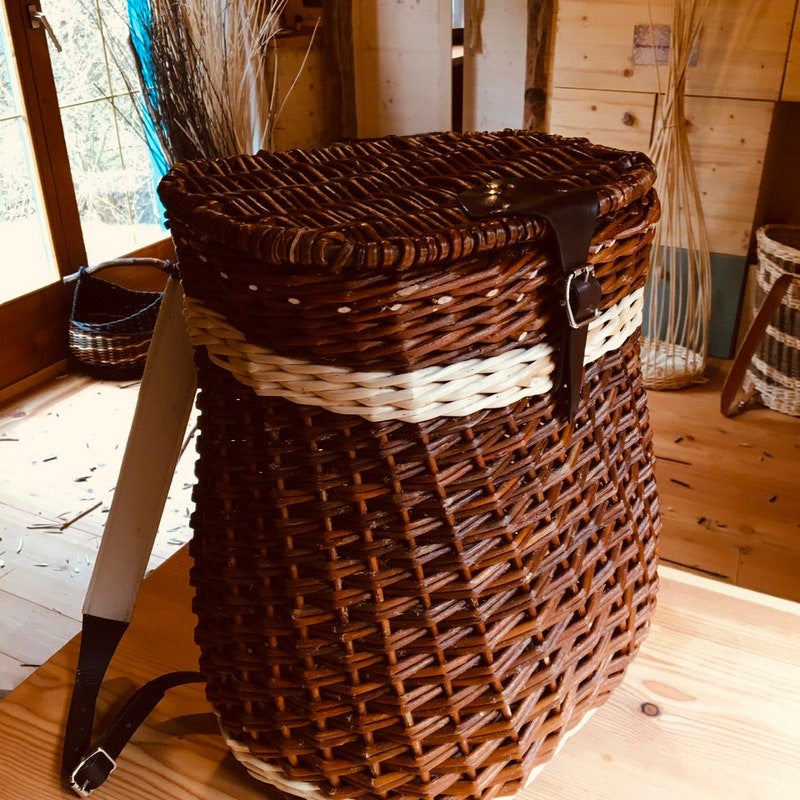 Basket Backpack - Etsy