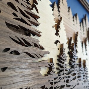 Layered Wood Forest Scene Wall Art - Made in Canada - Etsy