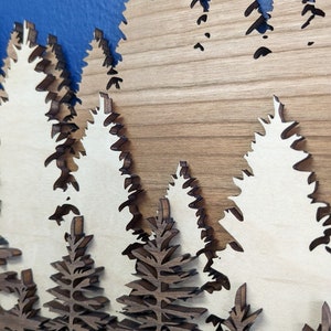 Layered Wood Forest Scene Wall Art - Made in Canada - Etsy