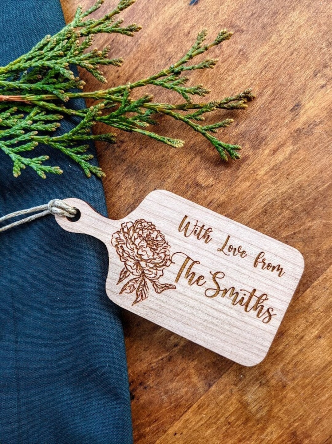 Custom Cutting Board-shaped Gift Tag for Events, Holidays, Gifts - Etsy