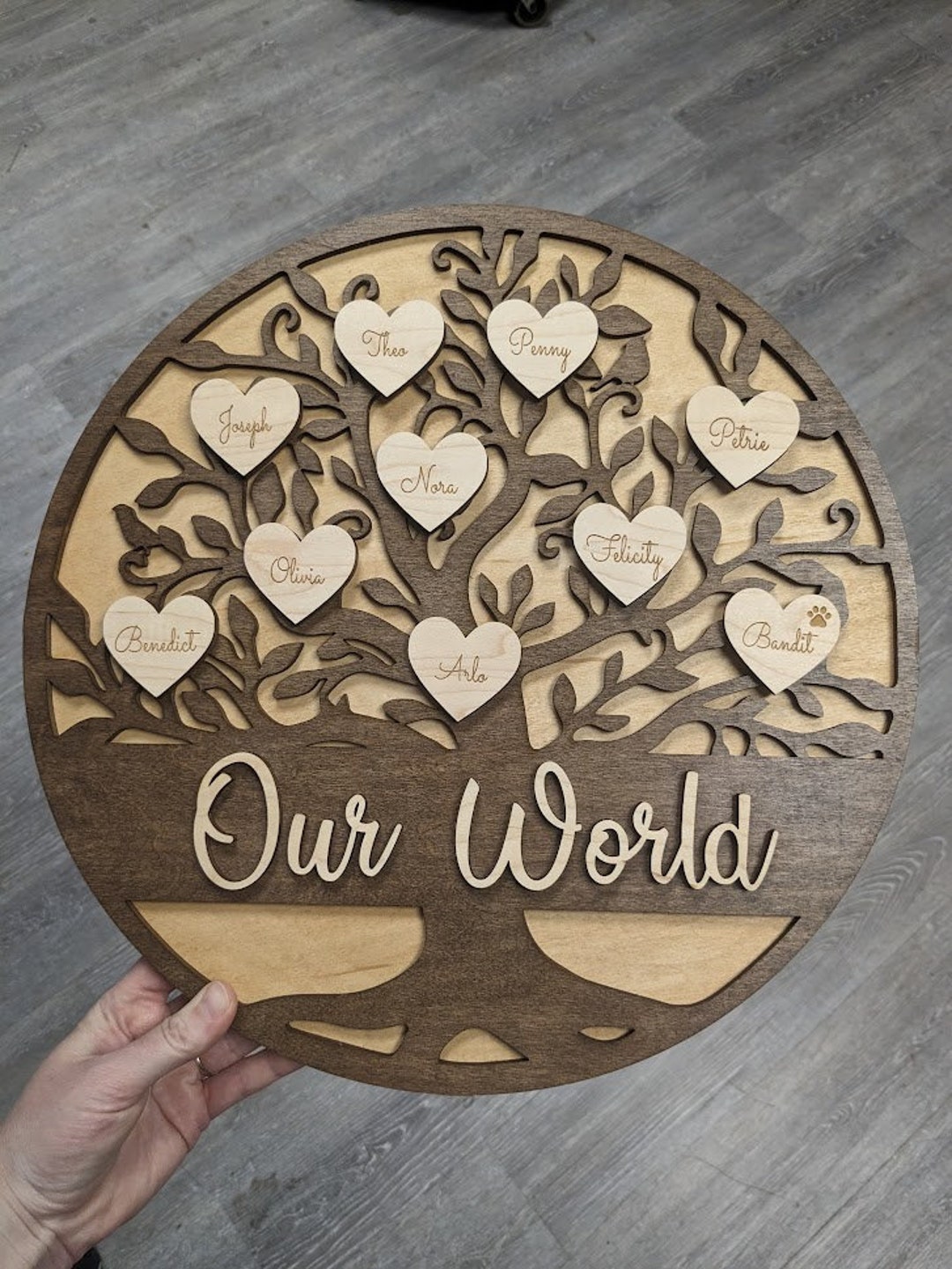 Family Tree Round - Fully Customized, Mother's Day, Father's Day ...
