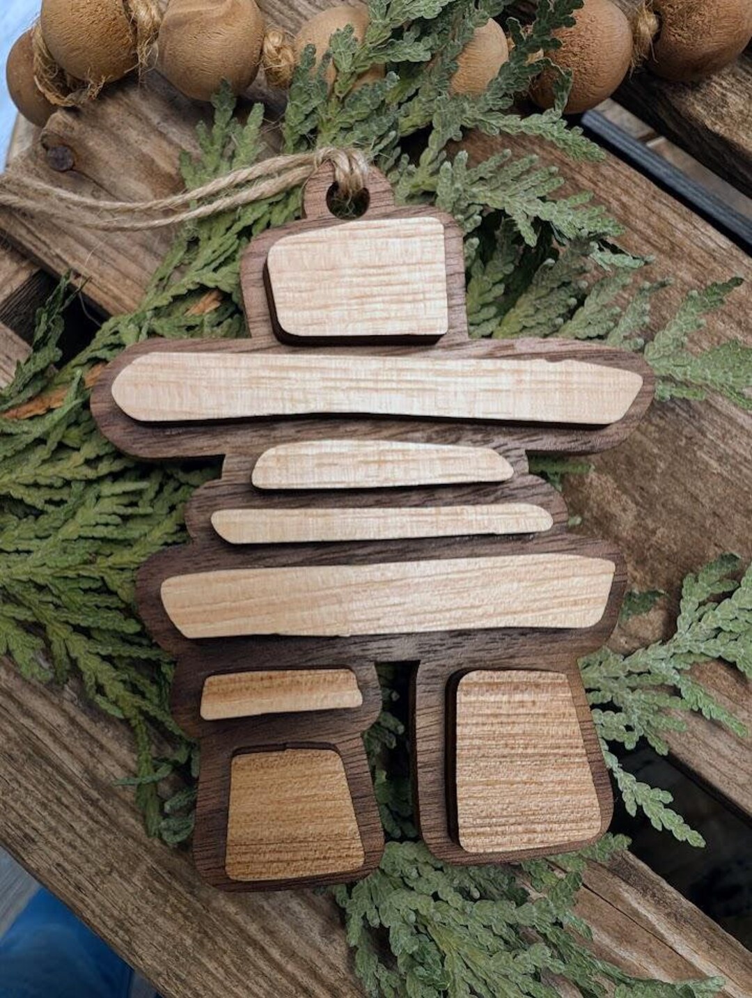 Inukshuk Canada Handcrafted Wood Ornament - Etsy