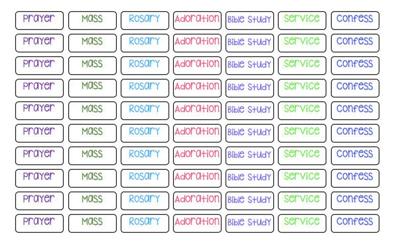 Catholic Planner Stickers - Etsy