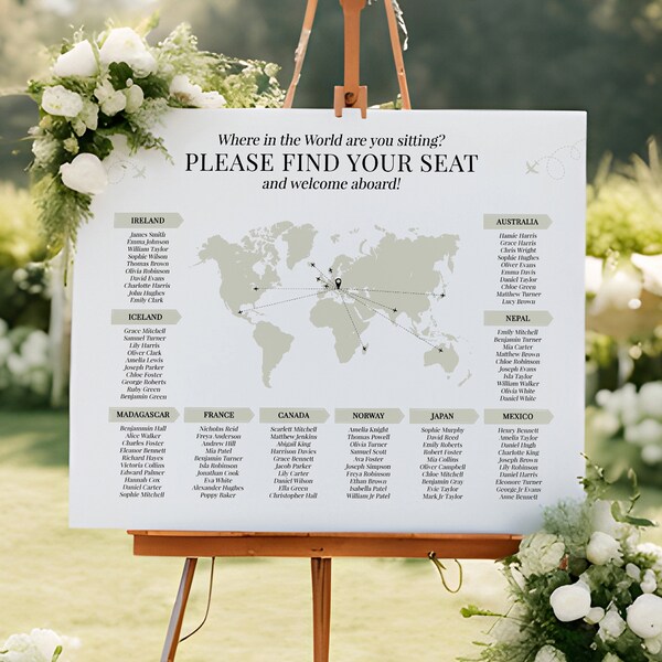 World Seating Chart - Etsy