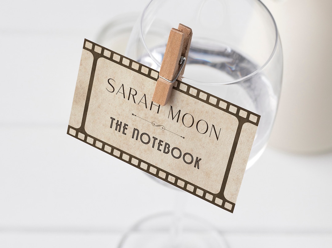 Movie Cinema Place Cards, Digital or Printed Custom Escort Cards ...
