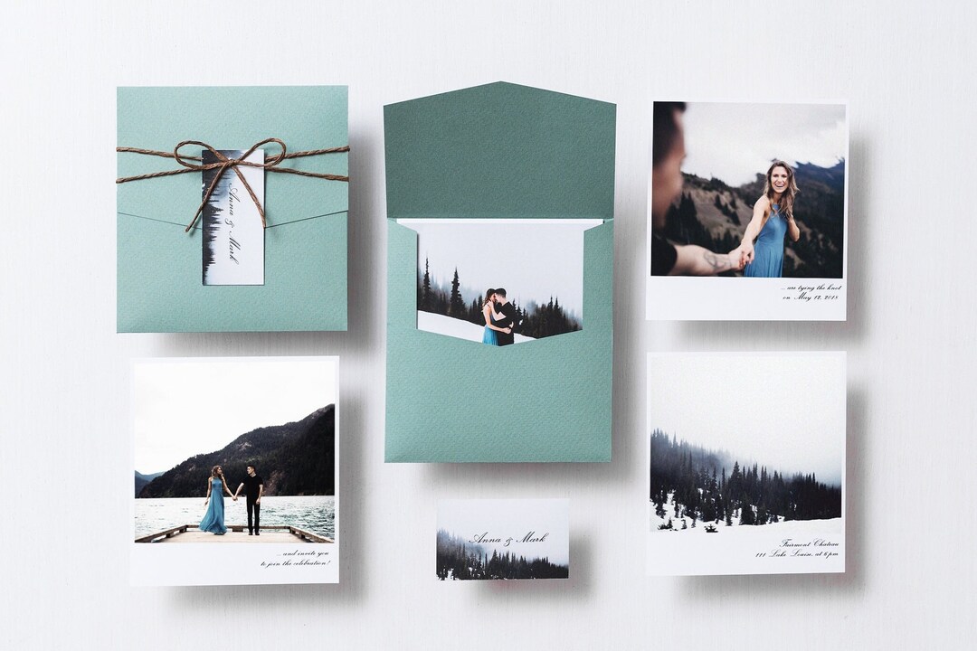 Personalized Photo Wedding Invitation, Custom Photographs Save the Date ...