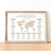 Custom Travel Seating Plan, Personalized Table Plan, Destination ...