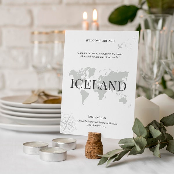 Custom World Map Table Numbers - Etsy