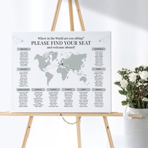 Custom Travel Seating Plan, Personalized Table Plan, Destination ...