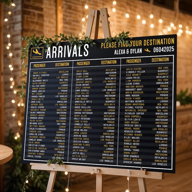 Departure Airport Seating Chart - Etsy New Zealand