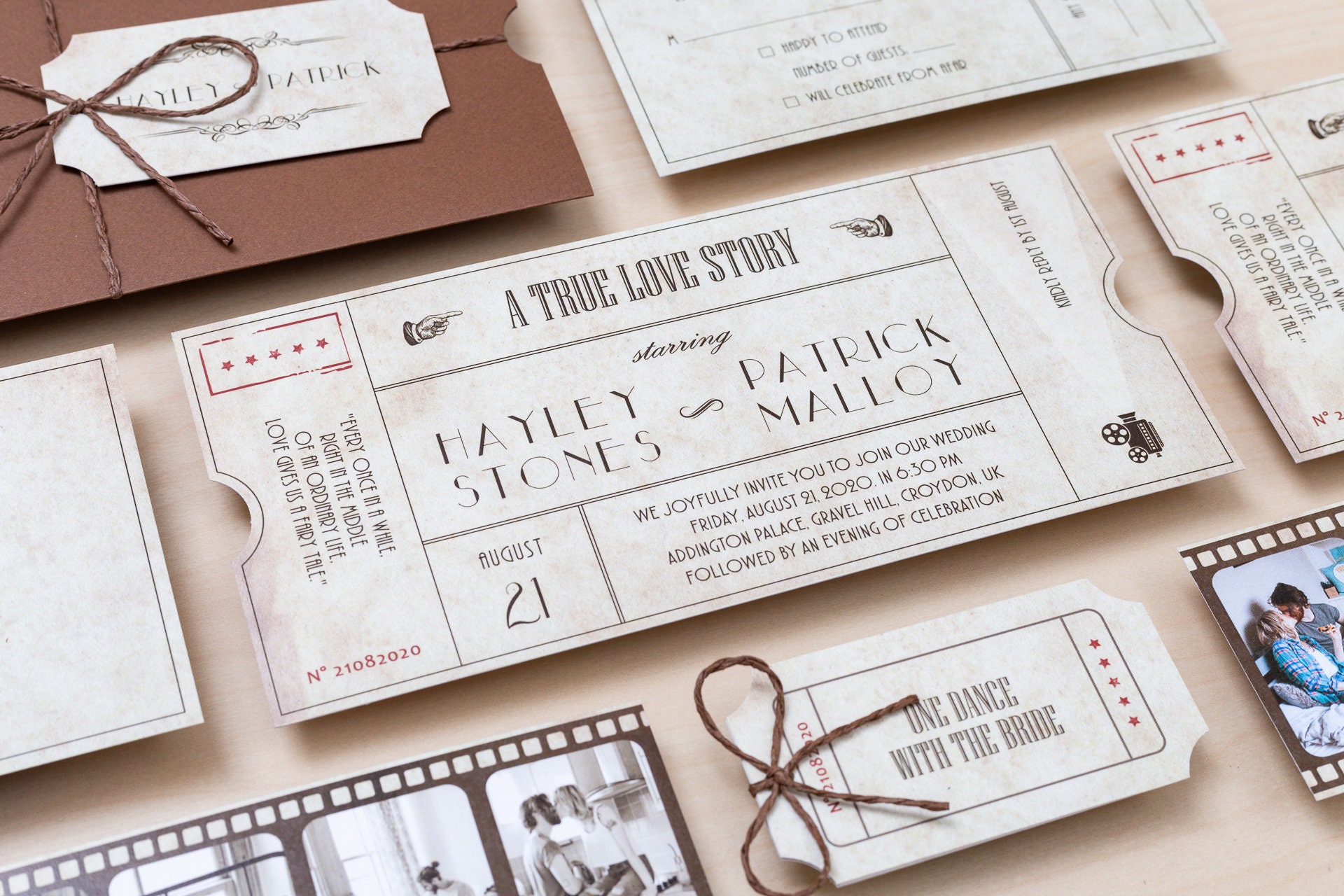 Movie Theater Themed Wedding Invitations Cinema And Movie Themed