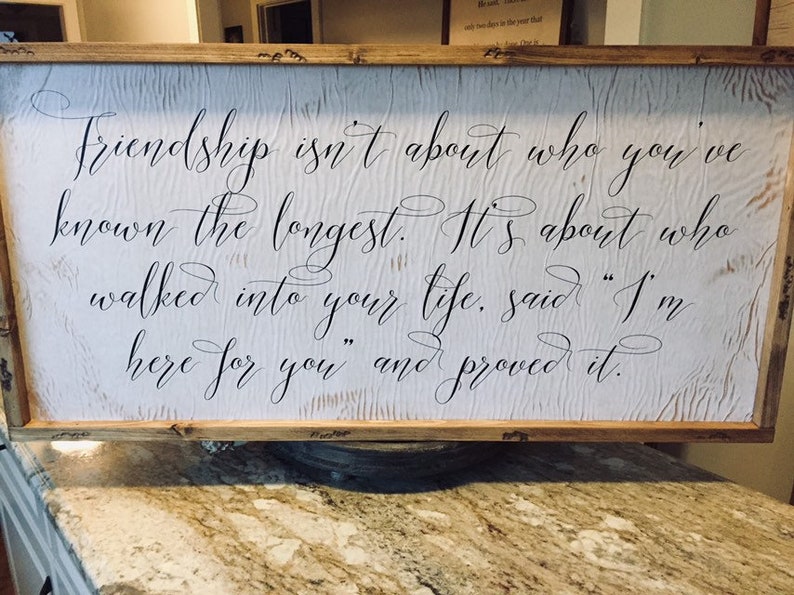 Handmade sign decorFriendship isn't about who you've | Etsy