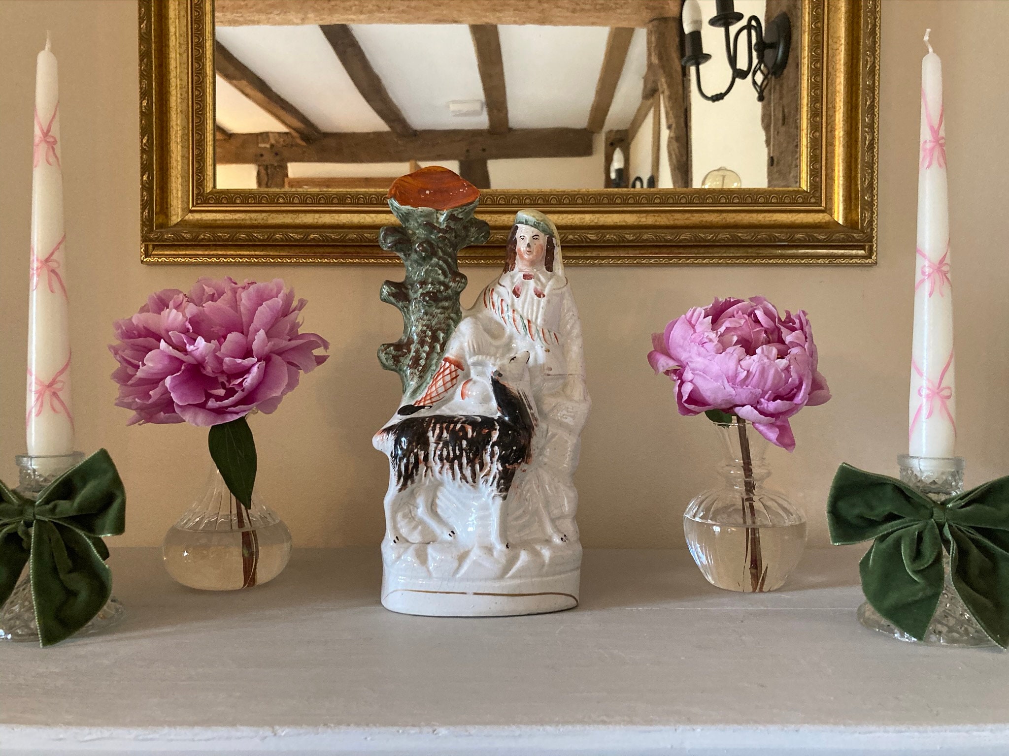 Victorian Staffordshire Flat Back Figure of a Boy With Goat - Etsy