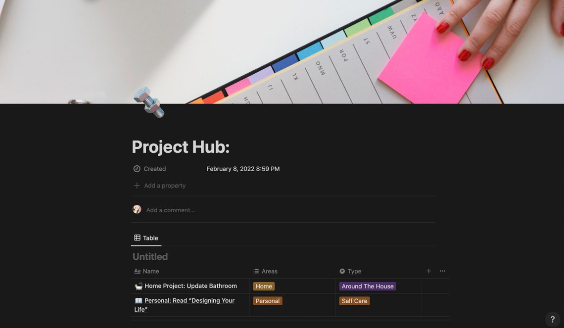 PARA Home Template Projects Areas Resources Archive - Etsy