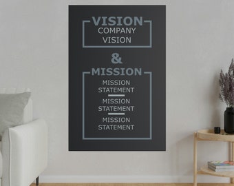 Mission and Vision Statement Wall Art - Etsy UK