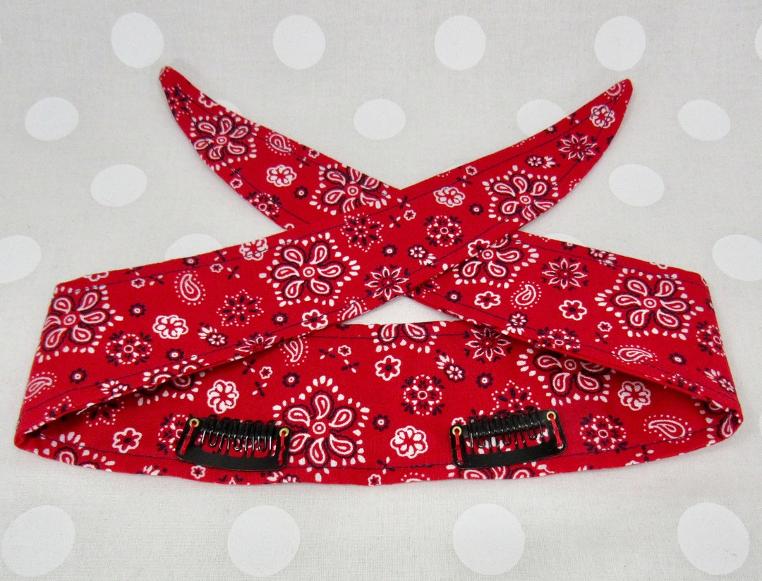 Child Size, Red Bandana Pinwheel Print // Non-slip // Bandana ...