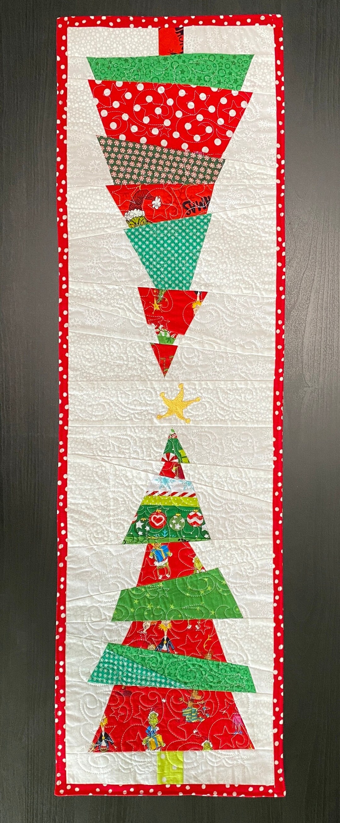 Christmas Grinch Crazy Tree Table Runner - Etsy