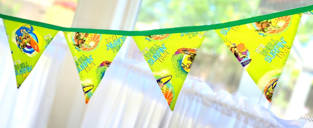 Teenage Mutant Ninja Turtles Flag Garland / Flag Bunting / Garland ...