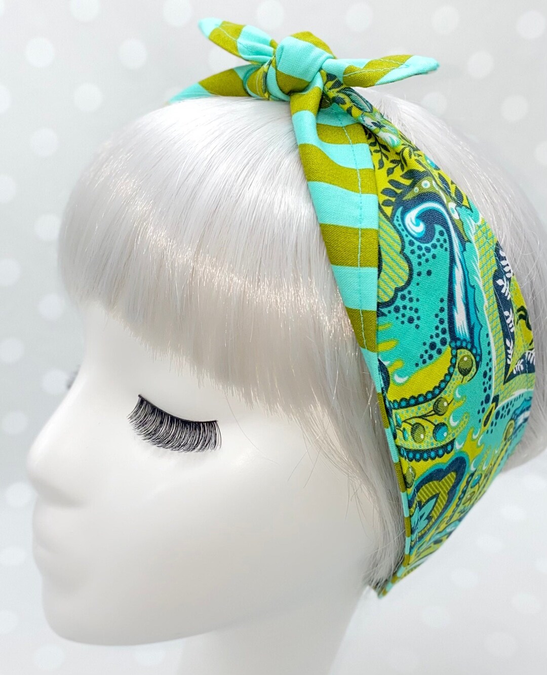 Frog Prince Tula Pink Print Bandana: Non-slip Hair Scarf With Snap ...
