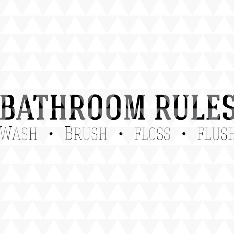 Bathroom Rules Svg - Etsy