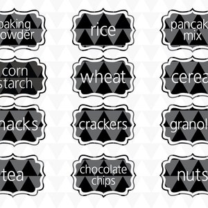 Kitchen & Pantry Labels - Printable Kitchen Labels, Printable Pantry ...