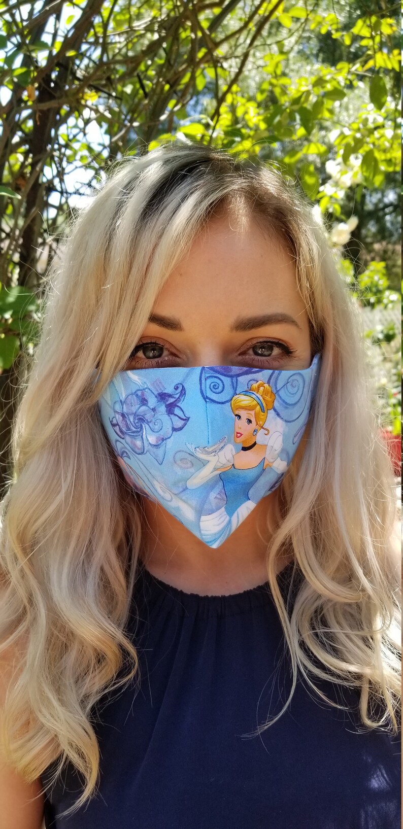 Cinderella Face Mask Adult Size /kids Size Mask Made in USA | Etsy