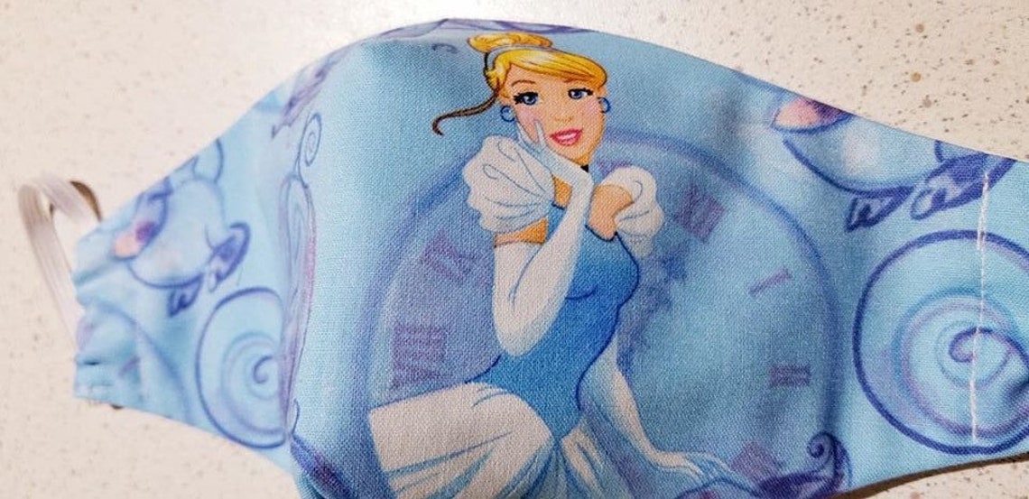 Cinderella Face Mask Adult Size /kids Size Mask Made in USA | Etsy