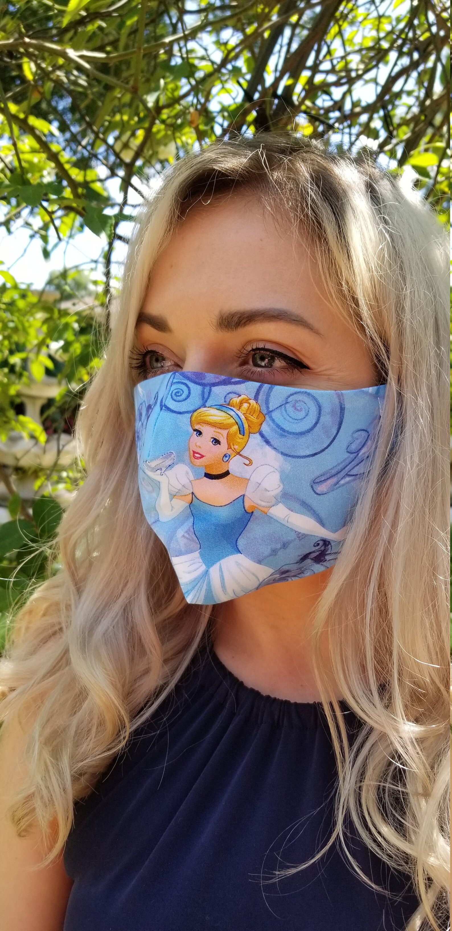 Cinderella Face Mask Adult Size /kids Size Mask Made in USA | Etsy