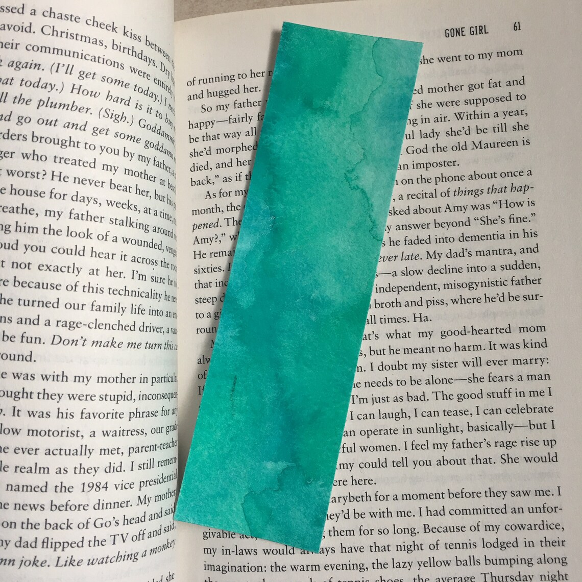Ocean Watercolor Bookmark - Etsy