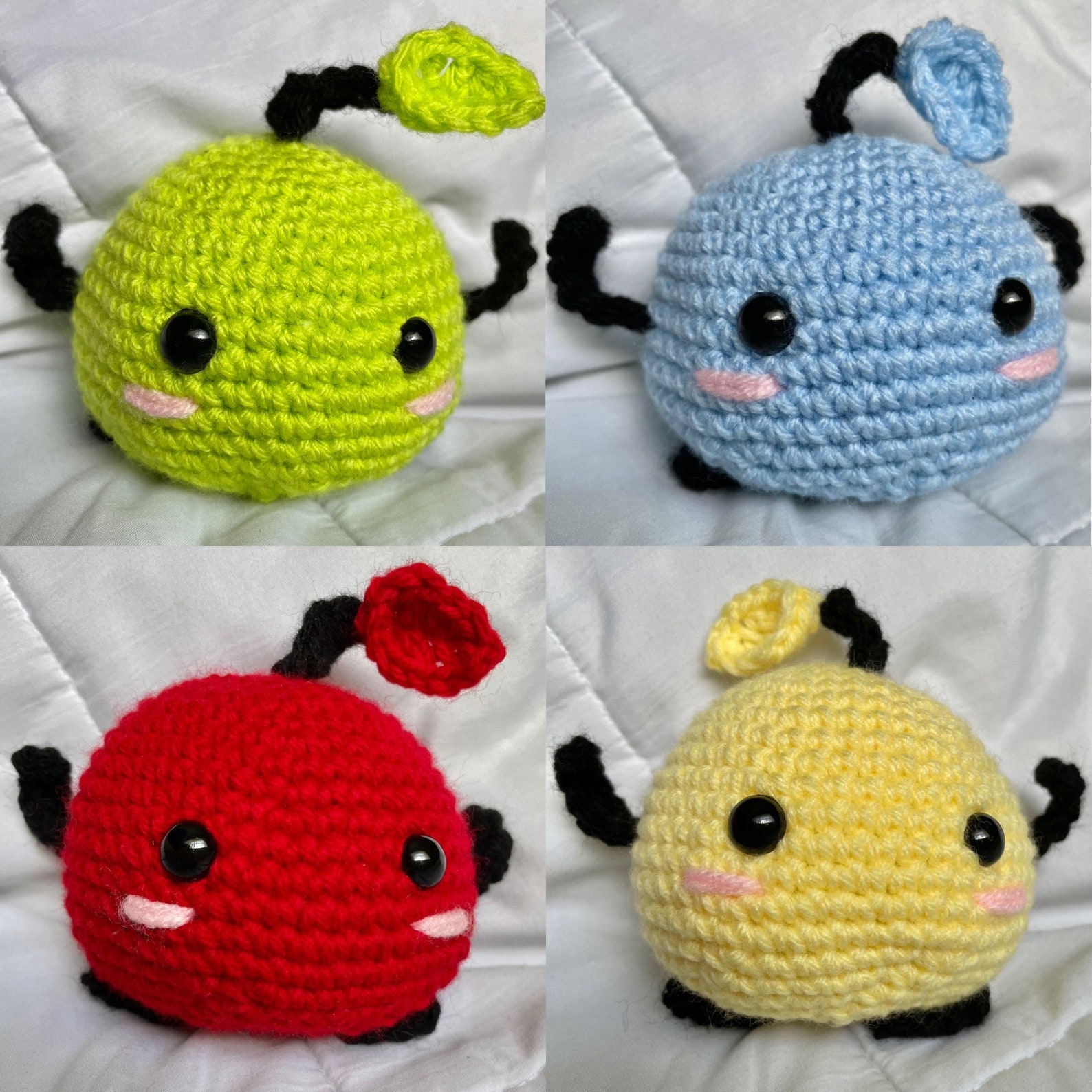 Junimo Crochet Amigurumi Stardew Valley Inspired (red, Yellow, Green ...